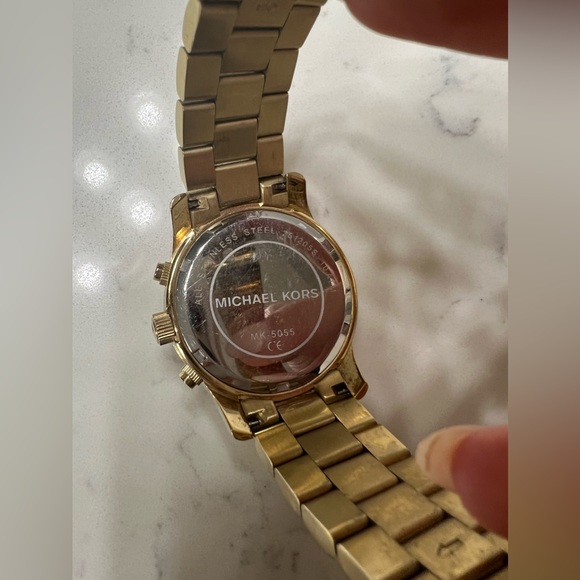 Michael Kors | Accessories | Michael Kors Gold Runway Mk555 Quartz ...